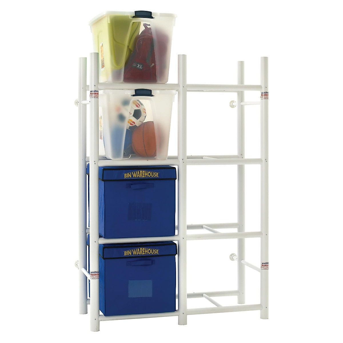 Bin Warehouse DFAE2M2X4BW0408 Tote Storage System for 8-Totes
