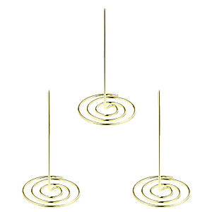 YQBOOM Paper Memo Holder, 3pcs Receipt Holder Fork Invoice Holder Notes Metal Needle Folder Straight Receipts Check Bill Fork（Gold）