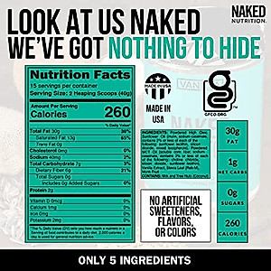 Naked Vanilla Keto – Premium Vanilla Keto Fat Bomb Powder – Nothing Artificial - Gluten-Free Keto Bomb Vanilla MCT Oil Powder with no GMOs – 1.3 LB