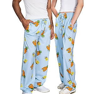 Mad Engine Spongebob Squarepants Pineapple House Lounge Pants - X-Large - Cartoon Pajama Pants - Christmas Pajama Pants - Funny PJ Pants