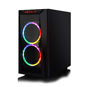 CLX Set VR-Ready Gaming Desktop - Intel Core i7 10700 2.9GHz 8-Core Processor, 16GB DDR4 Memory, GeForce RTX 3060 Ti 8GB GDDR6 Graphics, 240GB SSD, 2TB HDD, WiFi, Windows 11 Home 64-bit, Black