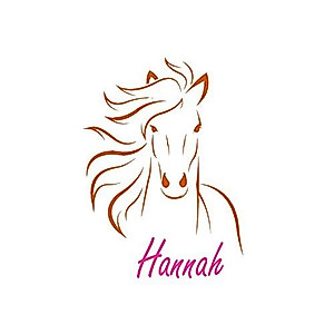 Horse Wall Decal For Girls Room, Personalized Name Vinyl Sticker, Peel and Stick Removable Decal, Custom Horse Western Teen Bedroom Decor, Pony With Name (22 X 31 inches)