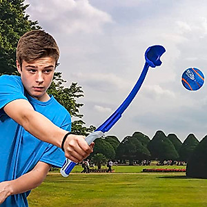 Nerf Dog 25in Translucent Air Strike Thrower, Dog Toy Gift Set with Five 2.5in Balls, Lightweight, Durable and Water Resistant, for Small/Medium/Large Breeds