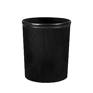 carrotez Bathroom Trash can, Small Trash Can, 2 Gallon, Office Trash can, Black Waste Basket, Plastic Garbage Container Bin for Bathroom, Kitchen, Bedroom, Under Desk, Dorm, Office