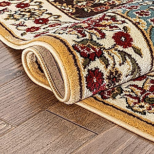 Well Woven Barclay Wentworth Panel Ivory Traditional Area Rug 5'3" X 7'3"