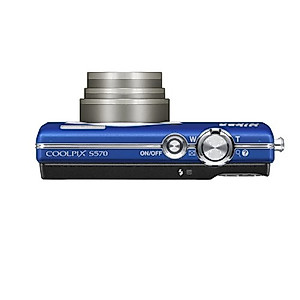 Nikon Coolpix S570 12MP Digital Camera with 5x Wide Angle Electronic Vibration Reduction (VR) Zoom and 2.7-Inch LCD (Blue)