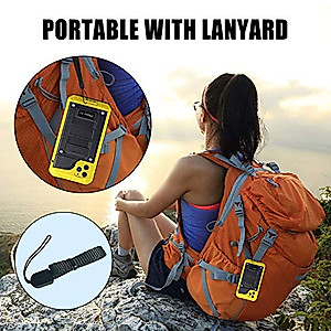 Mitywah Waterproof Compatible with iPhone 11 Heavy Duty Military Grade Shockproof Cover Built-in Screen Protection, Metal Case Full Body Dustproof Strong Rugged Thick for iPhone 11, Yellow