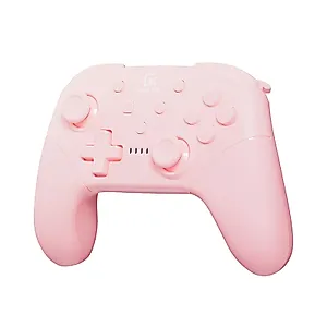 GAME'NIR CHERRY BLOSSOM PINK Wireless Switch Controller, Ergonomic Switch Pro Controller for Switch/Switch Lite/Switch OLED with Dual Motor, Gyro Axis, Turbo Function, 5 Level Vibration