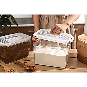 Komax Hikips Flour and Sugar Storage Containers | [Set-of-2] Large Rice, Sugar and Flour Canisters 22-Cups (179-oz) | Airtight Food Storage Containers | Microwave & Dishwasher Safe | BPA-Free Tritan…