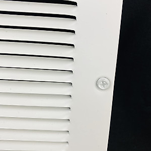 Fits 30x8 Duct Opening | Steel Return Air Grille by Handua | Vent Cover Grill for Sidewall and Ceiling | White | HVAC Cold Air Intake Grille | Outer Dimensions: 31.75"W X 9.75"H