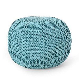 Christopher Knight Home Hortense Pouf, Blue