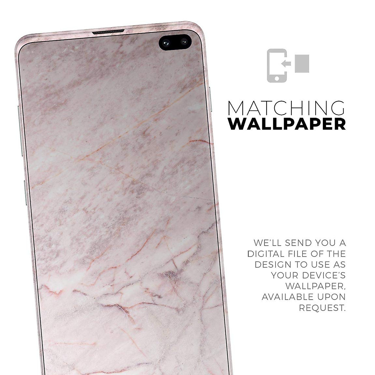 DesignSkinz Pink Slate Marble Surface V7 Protective Vinyl Decal Wrap Skin Cover Compatible with The Samsung Galaxy S20 (Screen Trim & Back Glass Skin)