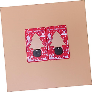 DOITOOL 15 Pcs Christmas Decorative Night Light Christmas Pocket Lamp Christmas Folding Lamp Portable Credit Card Light Cristmas Glowing Toy Cristmas Party Favors Child Christmas Tree