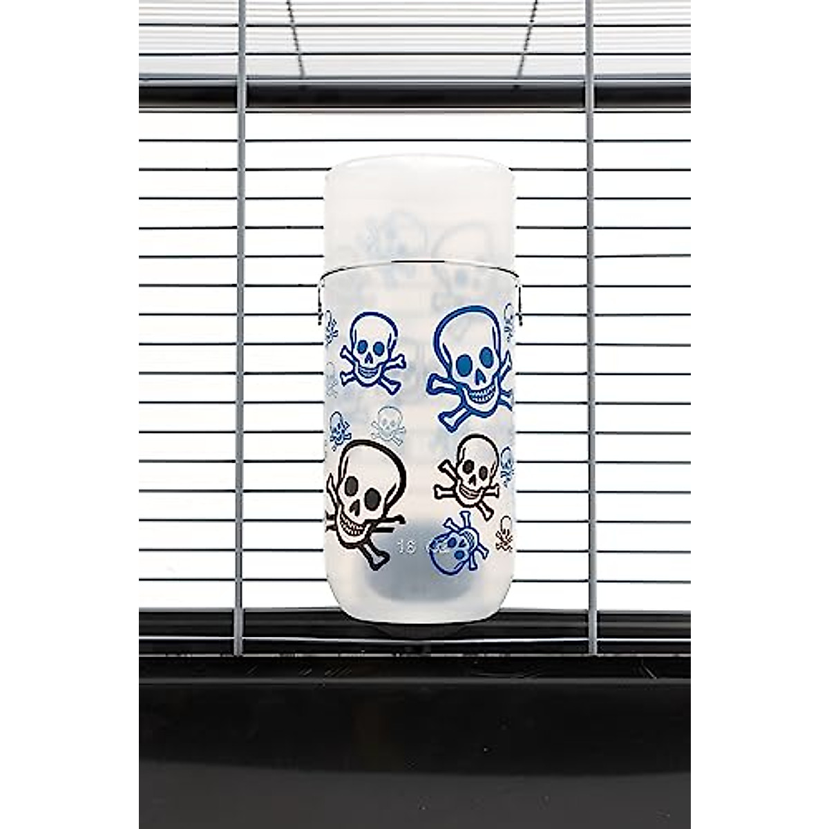 Lixit Wide Mouth BPA-Free Cage Water Bottles for Rabbits, Ferrets, Guinea Pigs, Rats, Chinchillas, Hamsters, Mice, Hedgehogs, Gerbils and Other Small Animals. (Skulls, 16 Ounce)