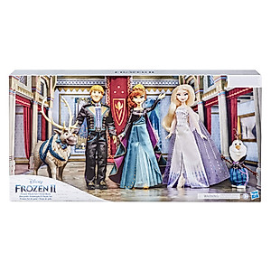 Disney Frozen 2 Frozen Finale Set, Anna, Elsa, Kristoff, Olaf, Sven Dolls with Fashion Doll Clothes and Accessories, Toy for Kids 3 and Up (Amazon Exclusive)
