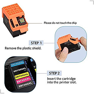 Leize Remanufactured Ink Cartridges Replacement for Epson 302 302XL T302XL 5-Pack(BK/PB/C/M/Y) for Expression Premium XP-6000 XP-6100 Printer (T302XL020,T302XL120,T302XL220,T302XL320,T302XL420)