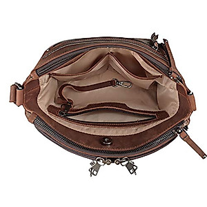 Lady Conceal Concealed Carry Brynlee Distressed Leather Crossbody
