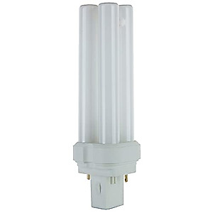 Sunlite FDL28 Fluorescent Quad Tube Plug-in Bulb, 28 Watt, 10,000 Hour Life Span, GX32D-3 Base, 1350 Lumens, for Fluorescent Ceiling Fixtures, Lamps, 5000K Daylight, 1 Pack