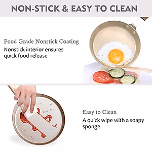 Soldadito Crepes Pancake Pans Nonstick Frying Pan Induction Omelette Skillet Carbon Steel Griddle Flat Pan Crepe Maker with Accessories for Pancakes Burritos Tacos Tortilla Omelette 8In