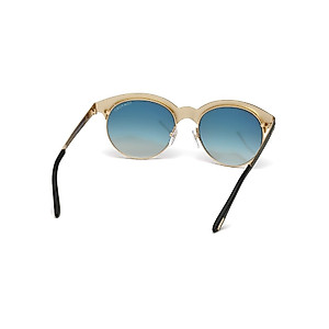 Tom Ford Oval Sunglasses TF438 Angela 05P Matte Black/Gold FT0438