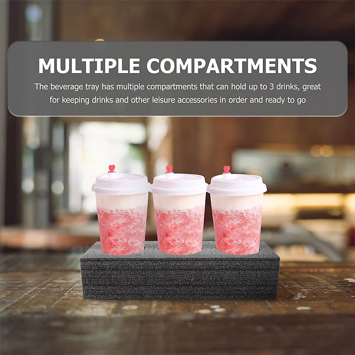 Yardwe 3pcs Milk Tea Drink Cup Holder Takeout Coffee Cup Holder Drink Holder Trays Drink Bottle Carrier Drink Takeout Holder Packing Cup Trays Coffee Holder soda Water Cup Pearl Cotton