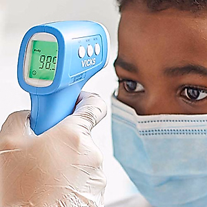 Vicks Non-Contact Infrared Thermometer for Forehead, Food and Bath – Touchless Thermometer for Adults, Babies, Toddlers and Kids – Fast, Reliable, and Clinically Proven Accuracy