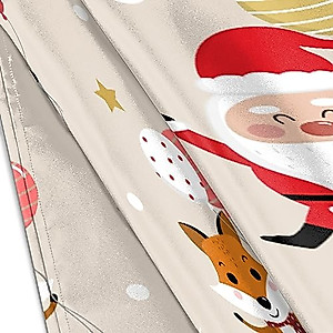 Santa Claus Balloon Satin Pillow Cases Silk Satin Pillowcase for Hair and Skin Standard Set of 2 Super Soft Silk Pillowcase with Envelope Closure (20x26 in)