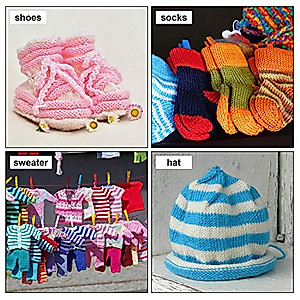 WILLBOND 6 Pcs 50g Crochet Yarn Multi Colored Knitting Yarn Bulk Acrylic Weaving Yarn Crocheting Thread (Pink, Yellow Green, Multicolor, Blue, Yellow Red, Yellow Green Pink, 3-Ply)