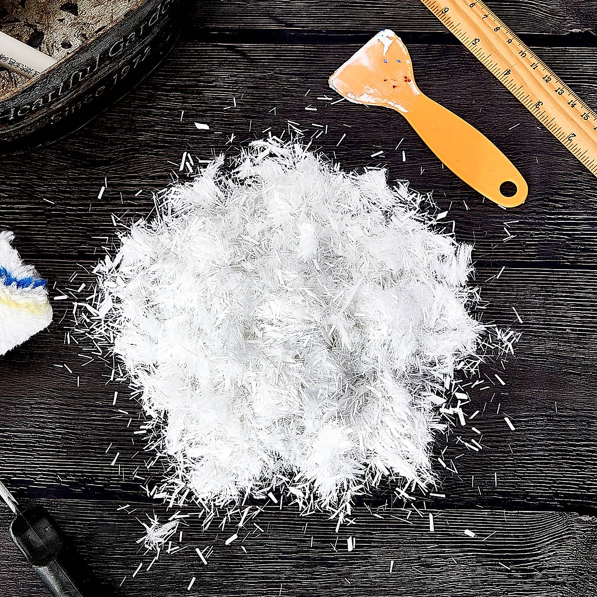 Frienda 8.8 Lb 1/4" Chopped Fiberglass Fibers Strands, E-Glass Fibers for Cement 6 mm, 9 mm Mortar Concrete Reinforcement Anti Seepage Anti Cracking Milled Glass Fiber for Building Wall Garden Floor