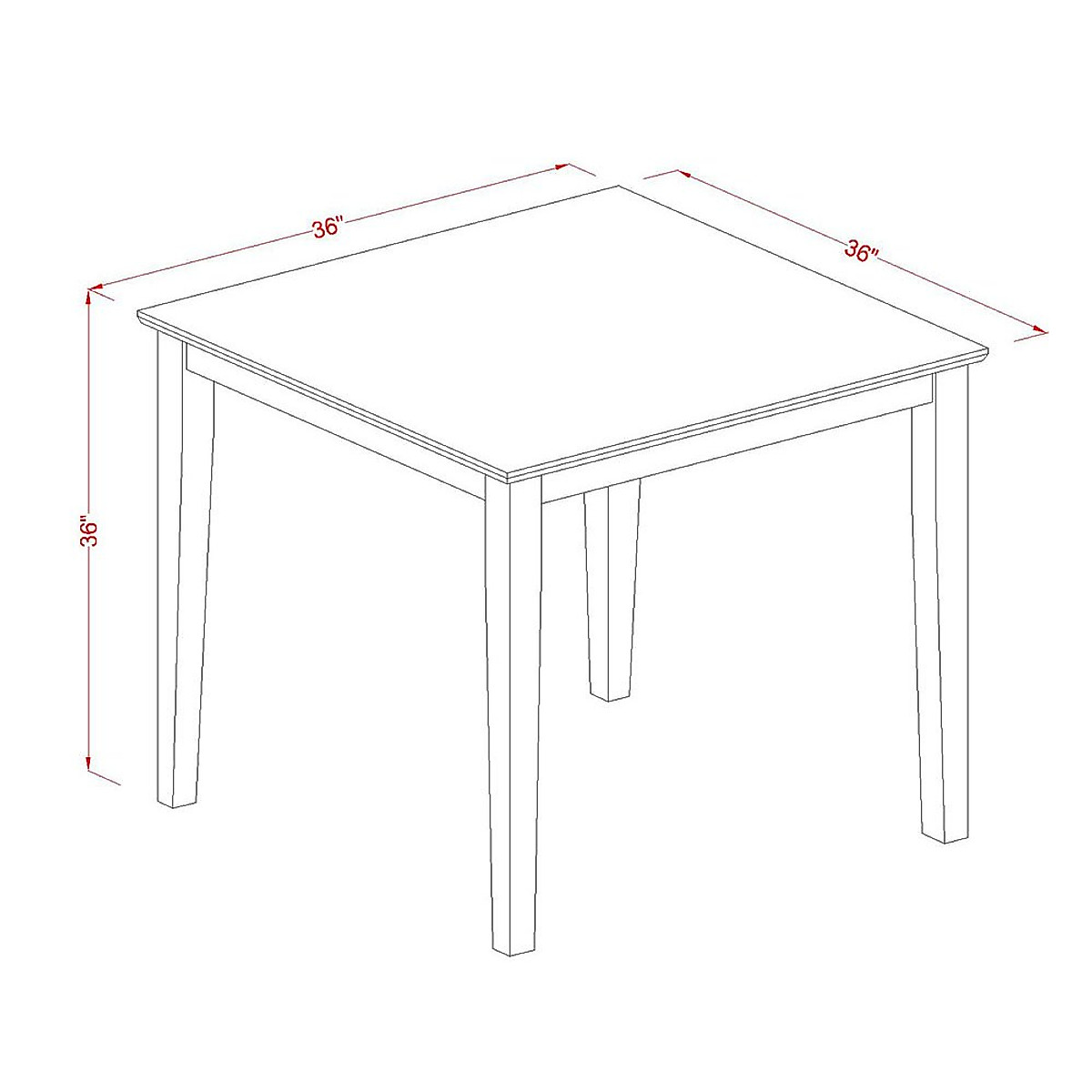 East West Furniture PUBS3-OAK-C 3 Piece Kitchen Counter Set for Small Spaces Contains a Square Table and 2 Linen Fabric Dining Room Chairs, 36x36 Inch