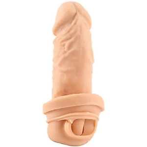 Threaded mace Condom Cock Sleeve Male Condom Adult Lock fine Ring Extended Sleeve Crystal S-leeve (8INCH)