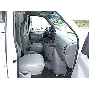 Durafit Seat Covers, Made to fit 1993-2007 E-Series Van, Front Bucket Seats Without Armrests, Exact Fit Seat Covers in Gray Endura Fabric NOT for RV's