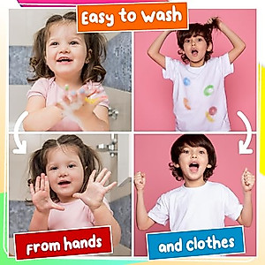 Chalkola 10 Washable Dot Markers for Toddlers - Paint Dotters, Bingo Markers Daubers | Dot Art Markers for Kids & Preschool, Dabbers Dot Paint Marker | Dot Markers for Kids with Free Activity Book