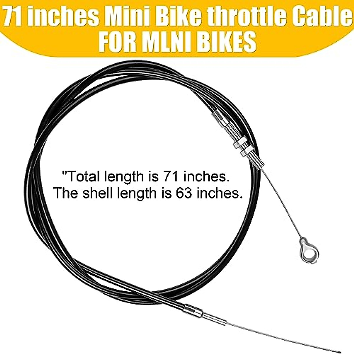 SOFO 71 Inch for Manco Go Kart Parts - Go Kart Throttle Cable GoKart Throttle Cable Kit for Predator 212 cc Engine GX160-200 Go Cart Throttle Cable Kit Go Kart Throttle Cable Kit ASW Kart Accelerator