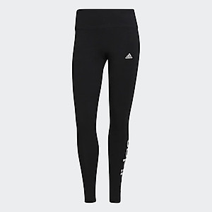 adidas womens Loungewear Essentials High-waisted Logo Leggings Tights, Black/White, 3X US