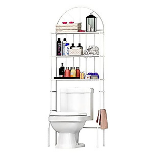DYRABREST Toilet Storage Rack, 3 -Tier Over-The-Toilet Bathroom Spacesaver Bathroom Shelves Over Toilet-Easy to Assemble, Fit Most Showers on Above Toilet Storage, 25.6" W x 13.4" D x 69.7" H