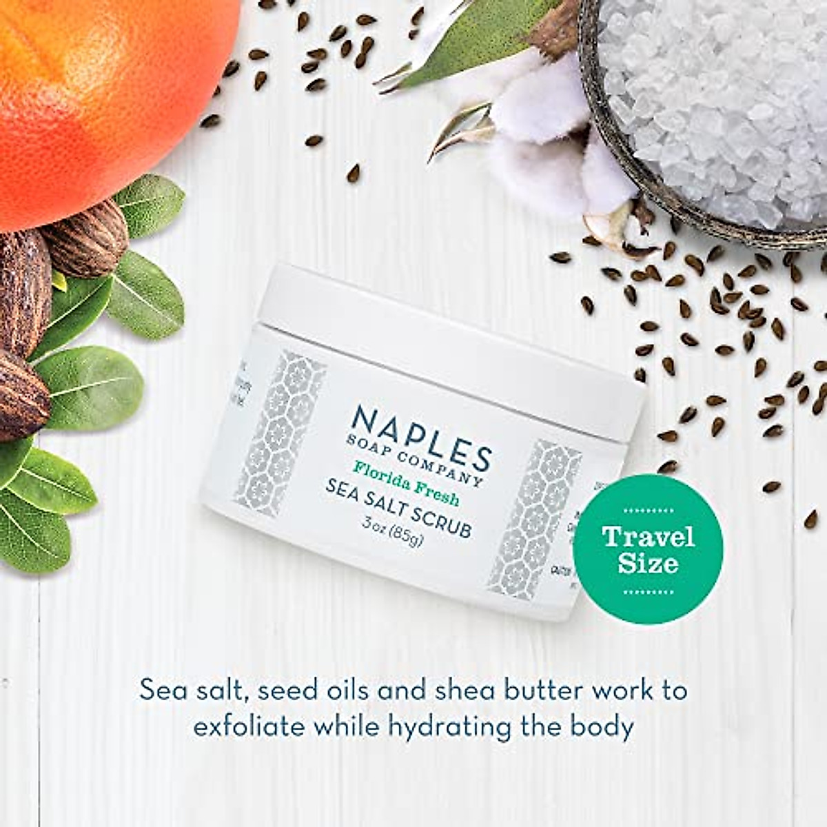 Naples Soap Company Cult Classics Collection Gift Set – Natural Soap, Body Butter, Sea Salt Scrub, Shampoo and Conditioner Bars – Eco-Friendly, Cruelty-Free, No Parabens or Silicones – Florida Fresh