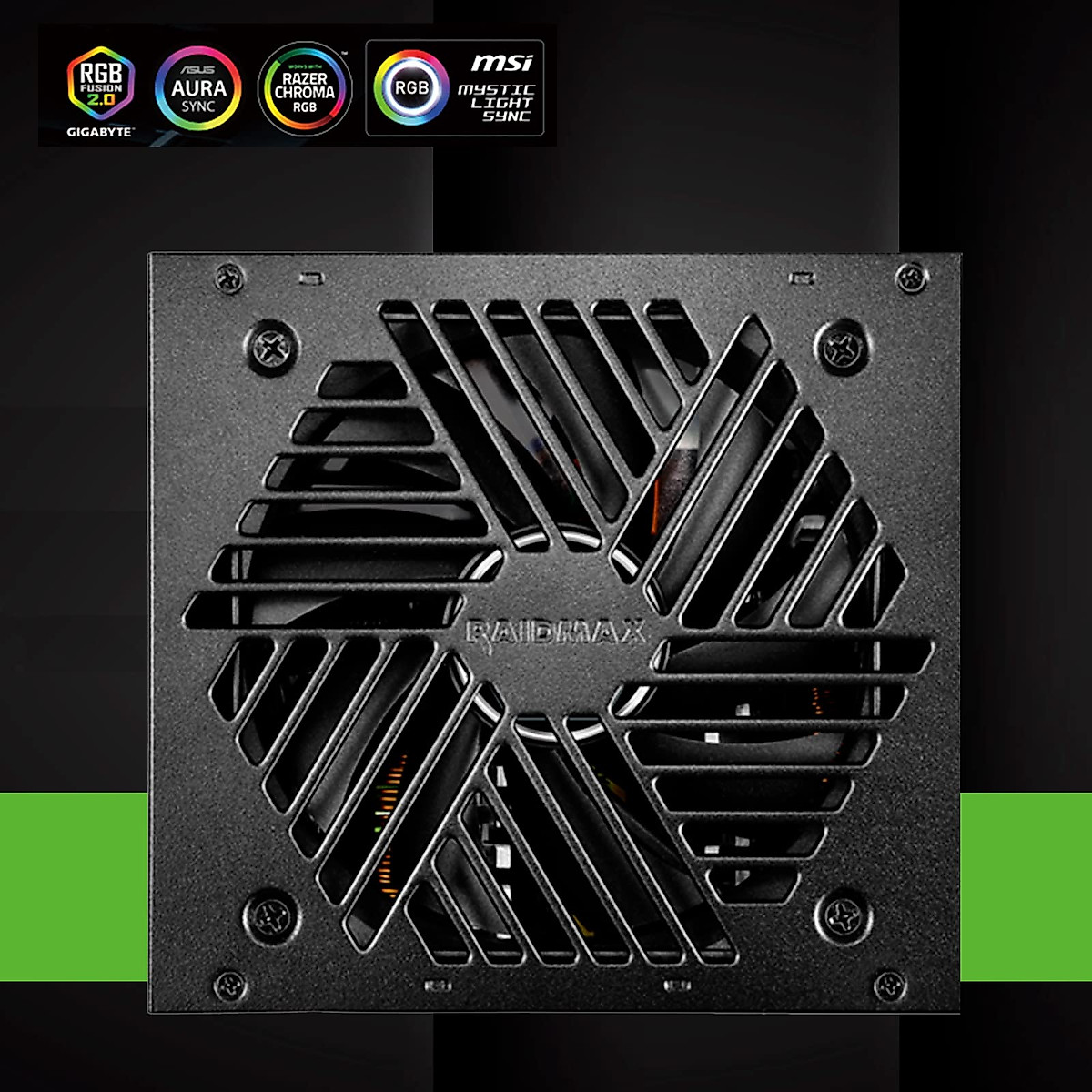 RAIDMAX V Series 800watts 80 Plus Certified Power Supply ATX 12V v2.3 / EPS 12V 120mm Quiet Fan Compatiable with nVidia GeForce and AMD Radeon (800ACV)