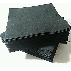 Lot of 20Pcs Quilt Blocks, Cotton Charm Pack, 10" Squares, Black Solid Fabric