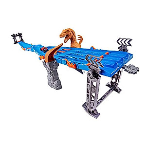 Metal Machines 4-Lane Raptor Attack Track Set Playset with Mini Racing Car by ZURU Cars Play Set Compatible with Other Brands