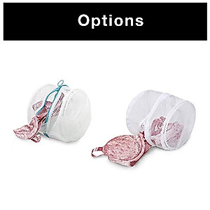 Smart Design Wash Bag w/ Safety Zipper - Washing Machine Safe - Fine Mesh Nylon Polyester - Bra, Hosiery, Pantyhose, Delicates, Lingerie, & Baby Clothes (6.5 x 5.5 Inch) [White]