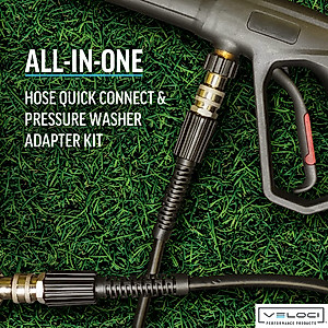 MTM Hydro Pressure Washer 7-Piece Hose Adapter Kit for use with Foam Cannons, Pressure Washers and Hoses