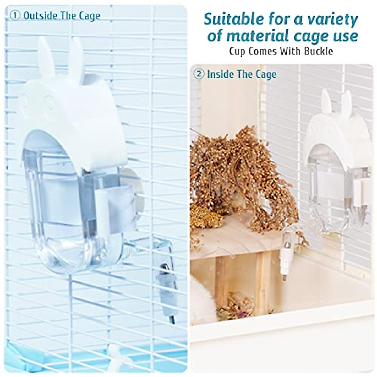 BNOSDM Guinea Pig Water Bottle No Drip Small Animal Water Bottle Feeder No Leak Hanging Water Dispenser for Guinea Pig Hamster Rabbit Bunny Chinchiclla Ferret Hedgehog (Pink 11.84OZ)