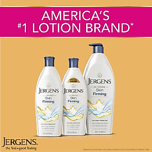 Jergens Skin Firming Body Lotion for Dry to Extra Dry Skin, Skin Tightening Cream with Collagen and Elastin, Dermatologist Tested, Hydralucence Blend Formula, 8 Oz, Pack of 2