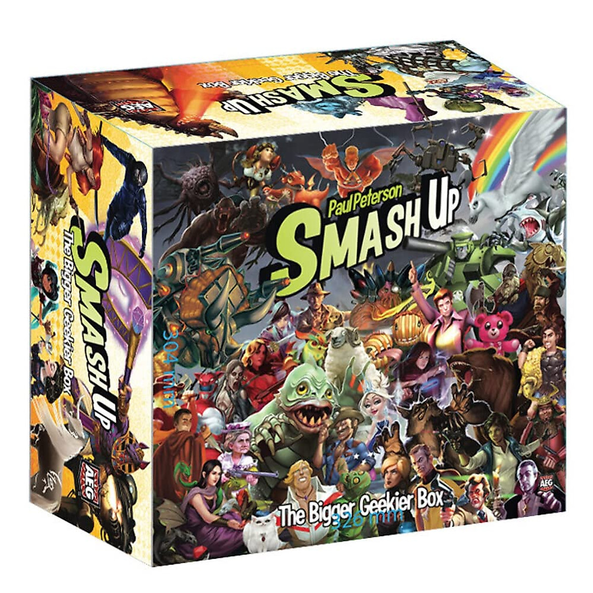 AEG Smash Up: Bigger Geekier Box | Card Game Storage Solution | Includes Geeks & All-Stars Factions | 2-4 Players | Ages 14+ | 30-45 Minute Playtime