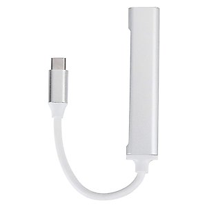 Compact in Size and Easy to Carry Type‑C USB Hub, Computer Accessories, for Smart Phones and Tablets All Types of Laptops(Silver)