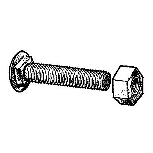 Carriage Bolt 5/16in x 1-1/4in Galvanized (100 count) includes nuts (5/16" X 1-1/4")