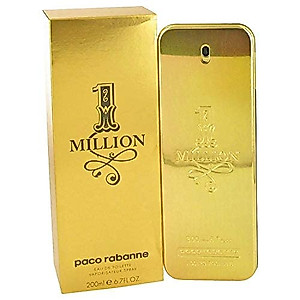 1 Million Fragrance For Men - Fresh And Spicy - Notes Of Amber, Leather And Tangerine - Adds A Touch Of Irresistible Seduction - Ideal For Men With Rebellious Charm - Edt Spray - 6.8 Oz