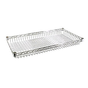 Omega 2 Tier Wire Basket Utility Cart - Chrome - 18" Deep x 36" Wide x 39" High