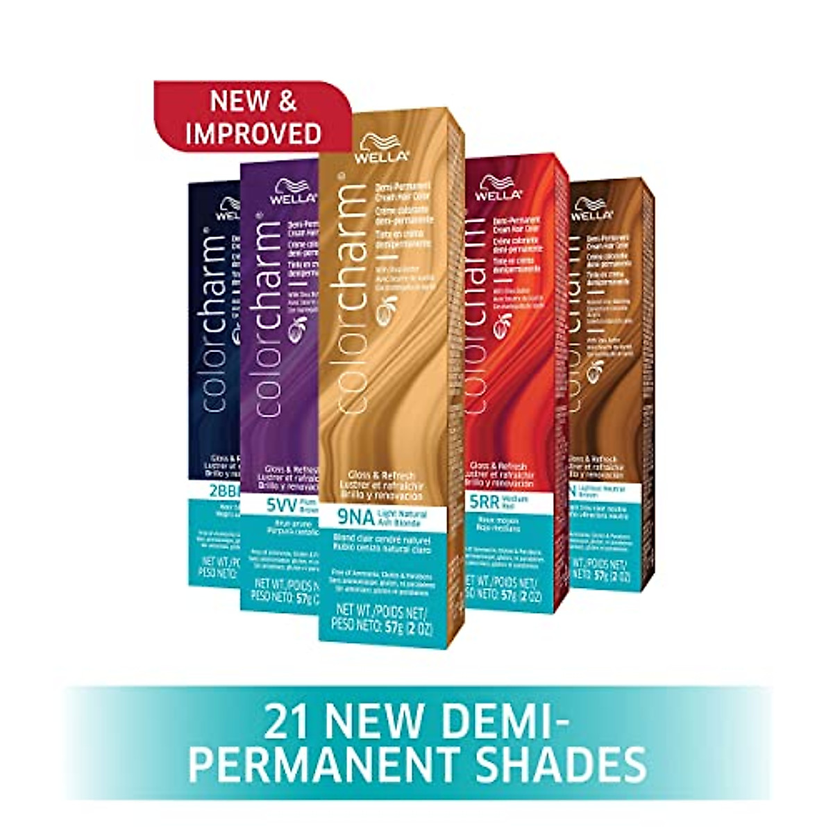 COLORCHARM Demi Permanent Hair Color| 9NA Light Natural Ash Blonde | Gloss, Refresh and Tone | 2 Fl Oz